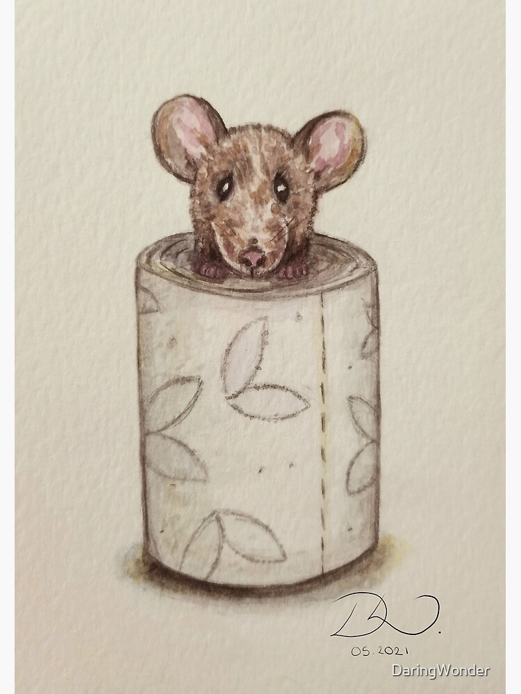 "Toilet Paper Mouse" Poster for Sale by DaringWonder | Redbubble