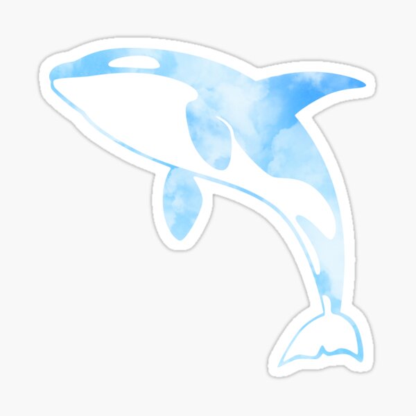 "Cool Blue Sky Ocean Orca" Sticker by NechEmpire | Redbubble