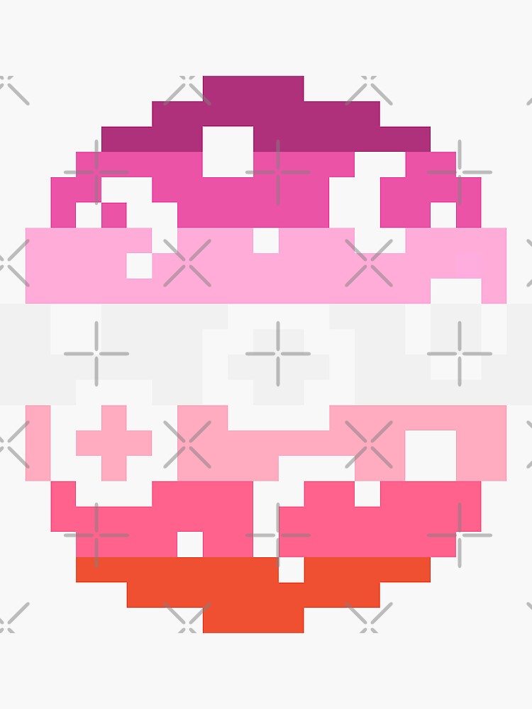 "LESBIAN FLAG PLANET Pixel art" Sticker for Sale by omarshdesigns ...