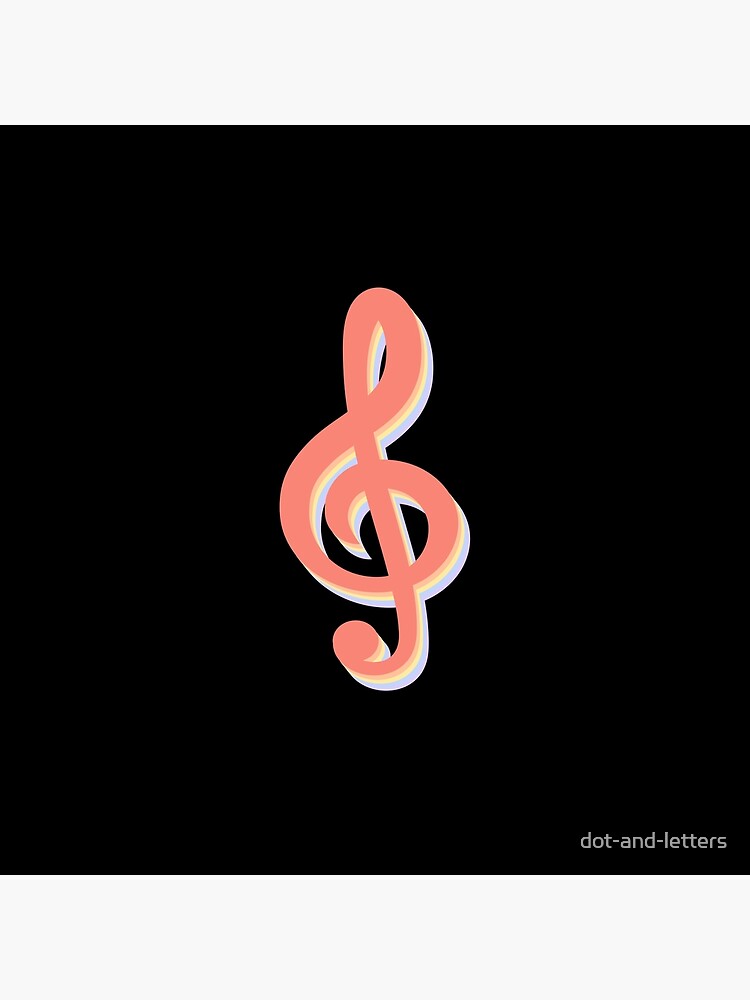 "Treble Clef" Poster by dot-and-letters | Redbubble