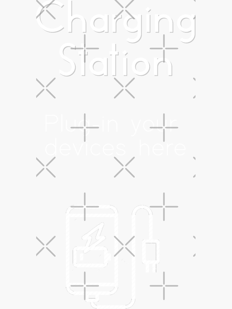 "Charging Station Sticker Set (White)" Sticker for Sale by ...