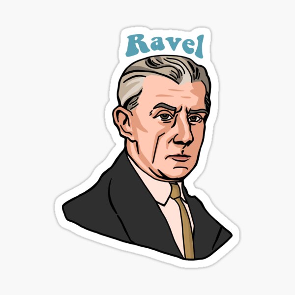 "Maurice Ravel Illustration " Sticker for Sale by KatiaMart | Redbubble