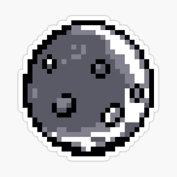"MOON Pixel Art" Sticker by omarshdesigns | Redbubble