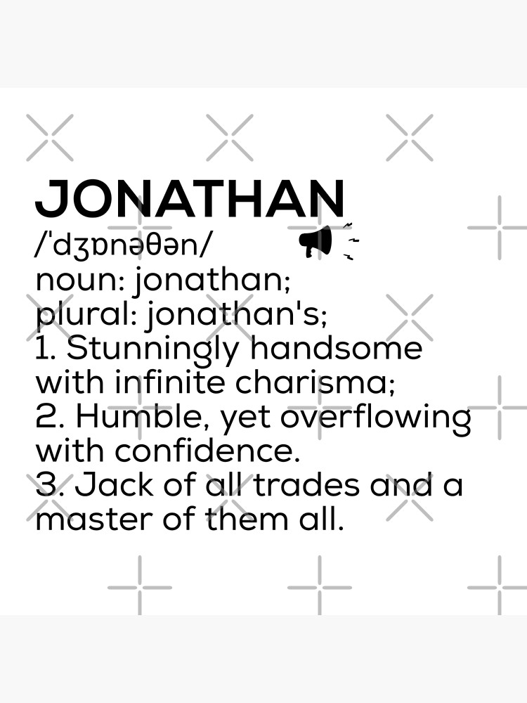"Jonathan Name Definition" Poster for Sale by Teelogic | Redbubble