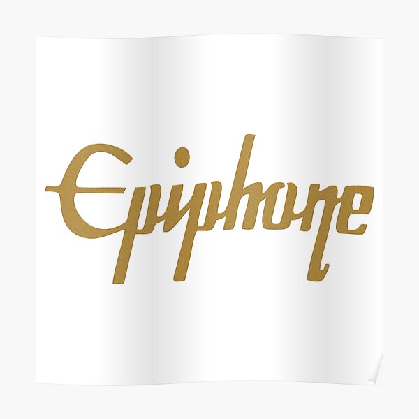 "Awesome Golden Epiphone Design" Poster for Sale by imedopa | Redbubble