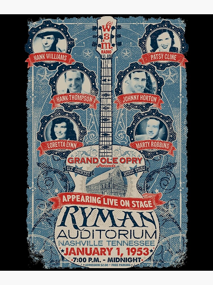 "Ryman auditorium Hank Williams" Poster for Sale by EpicTees4You ...