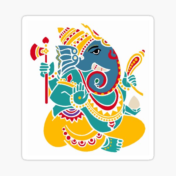 "lord ganesha" Sticker for Sale by HarshitPustake | Redbubble
