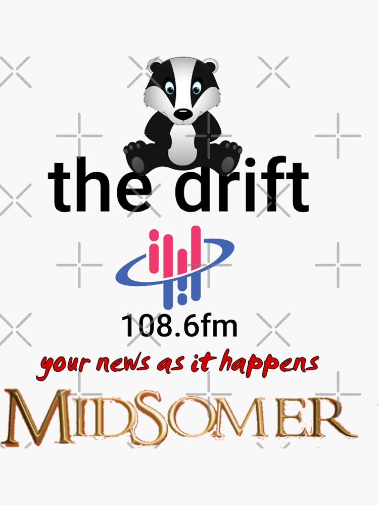 "THE DRIFT, MIDSOMER COUNTY LOGO" Sticker for Sale by OldUnclePunch ...