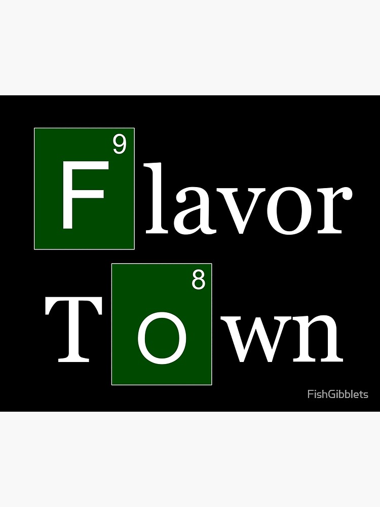 "Flavor Town Sticker" Sticker for Sale by FishGibblets | Redbubble