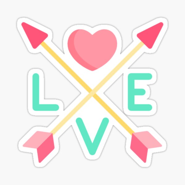 "Love logo design" Sticker by Biglovely | Redbubble