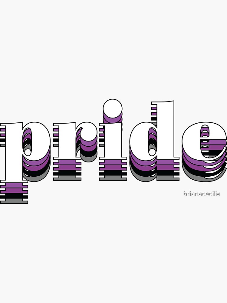 "Pride (Ace Flag)" Sticker for Sale by brianacecilia | Redbubble