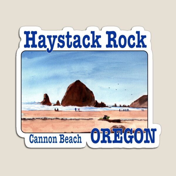 "Haystack Rock, Cannon Beach, Oregon" Magnet von margaretbucklew ...