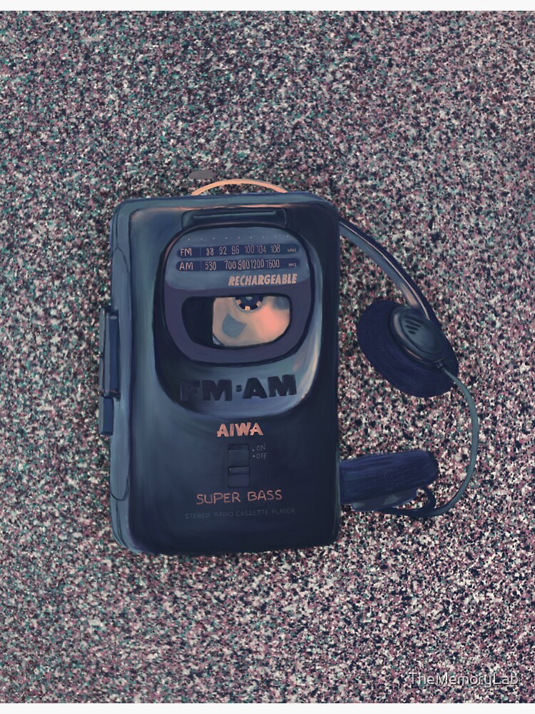"Vintage Walkman" Sticker for Sale by TheMemoryLab | Redbubble