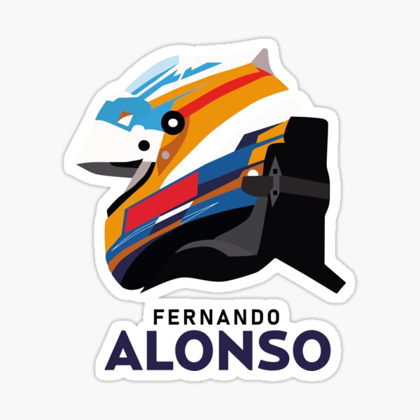 "Fernando Alonso #14 Vector " Sticker for Sale by Tooned | Redbubble