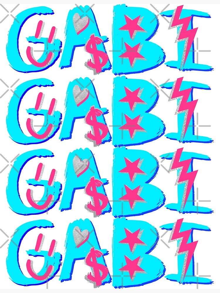 "GABI name - blue" Poster for Sale by juliasantos5 | Redbubble