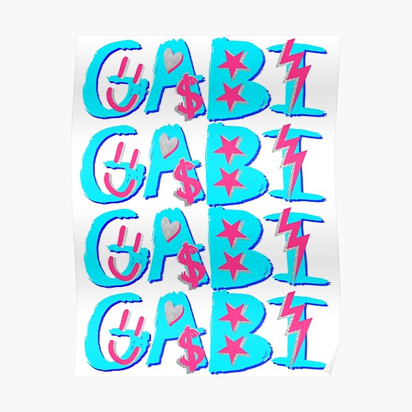 "GABI name - blue" Poster for Sale by juliasantos5 | Redbubble
