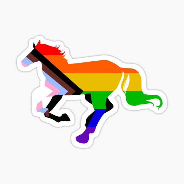 "Gallop With Pride" Sticker for Sale by ElsCraftDesigns | Redbubble