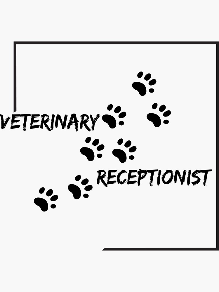 "veterinary receptionist t-shirt" Sticker for Sale by fzfzstore | Redbubble