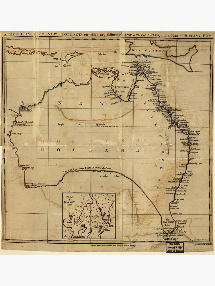 "Vintage Map of Australia (1700s)" Art Print by BravuraMedia | Redbubble