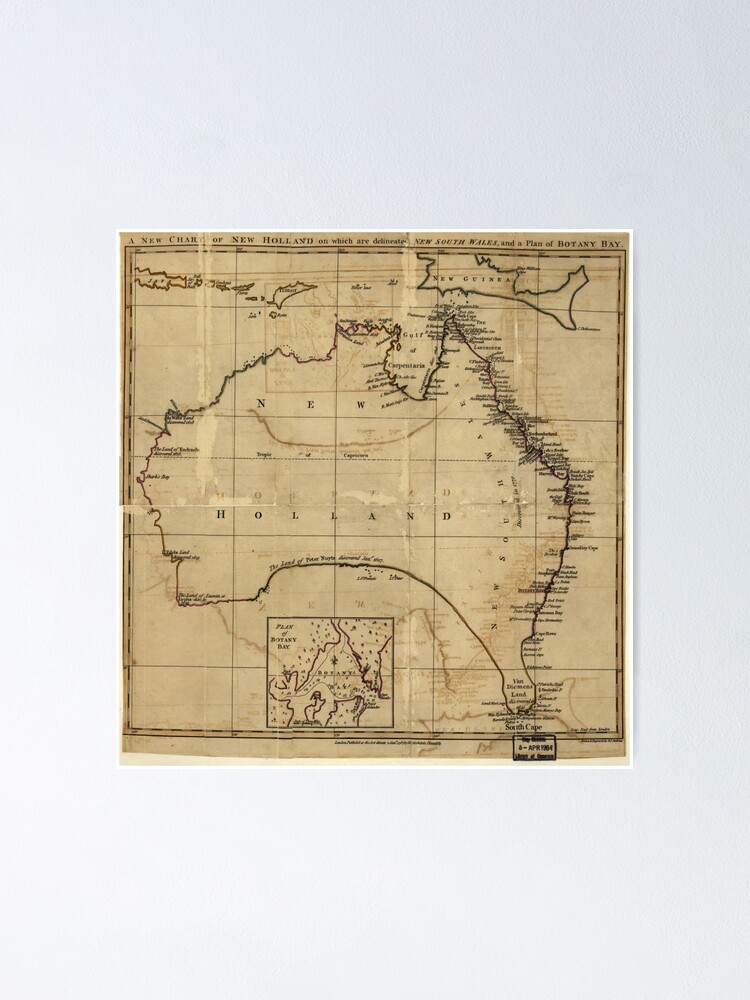 "Vintage Map of Australia (1700s)" Poster for Sale by BravuraMedia ...