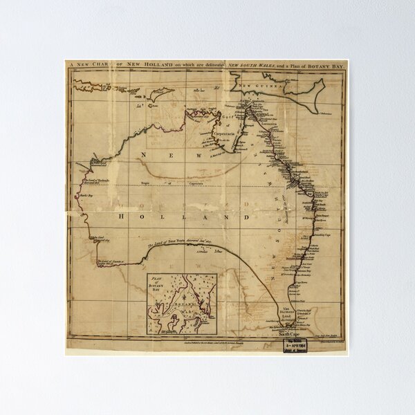 "Vintage Map of Australia (1700s)" Poster for Sale by BravuraMedia ...