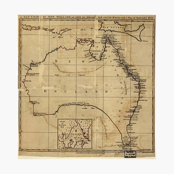 "Vintage Map of Australia (1700s)" Photographic Print for Sale by ...