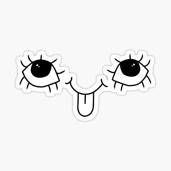 "Eyes and Mouth Face" Sticker for Sale by ahsatank | Redbubble