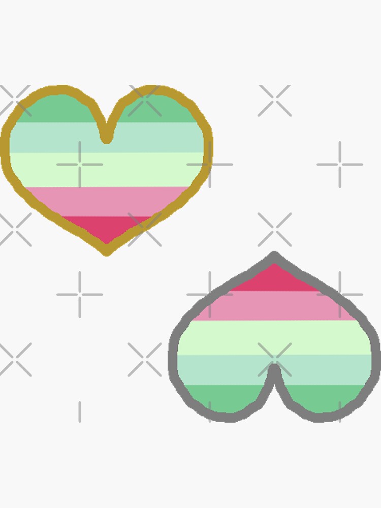 "Abroromantic Pride Heart" Sticker for Sale by Roxzania | Redbubble