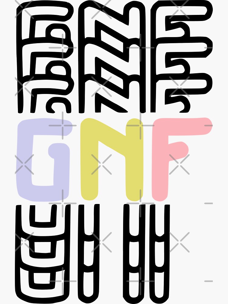 Pegatina «Logotipo de GeorgeNotFound GNF» de UnluckyPanda | Redbubble