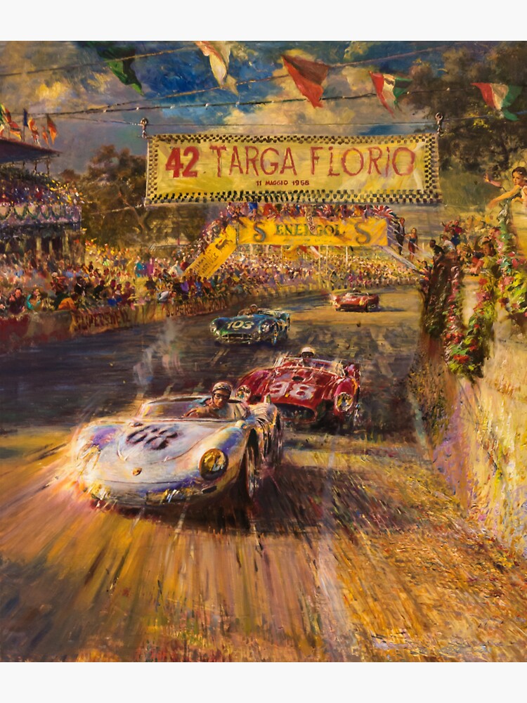 "TARGA FLORIO" Sticker for Sale by JAVIERLARK | Redbubble