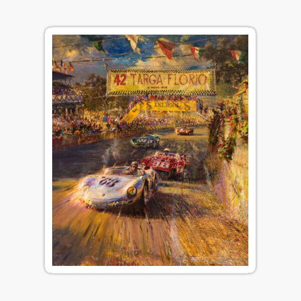 "TARGA FLORIO" Sticker for Sale by JAVIERLARK | Redbubble