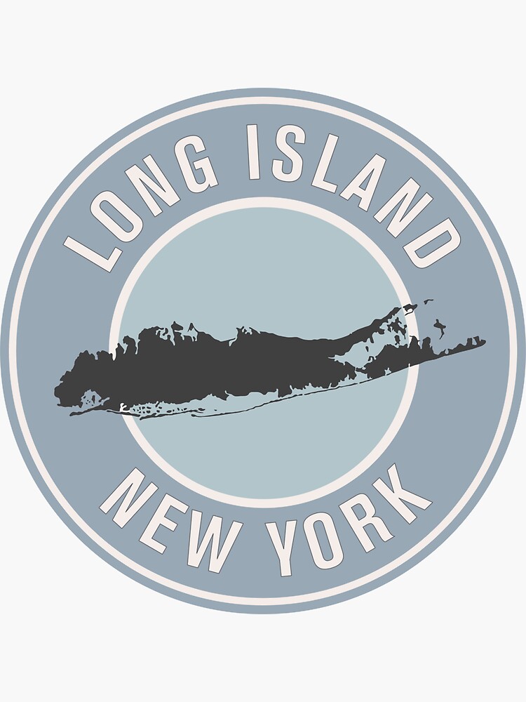 "Long Island, New York Circle" Sticker for Sale by field3 | Redbubble