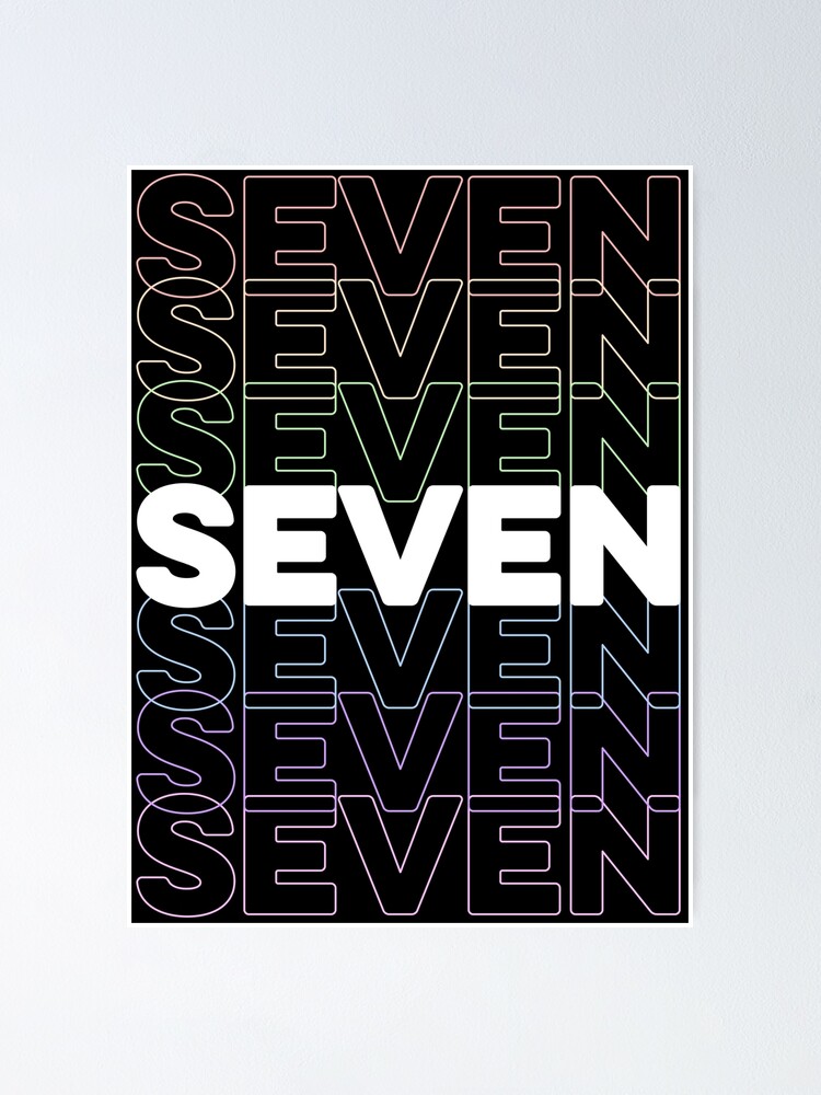 Póster «Séptimo cumpleaños de niños, favorito de los adultos # siete ...