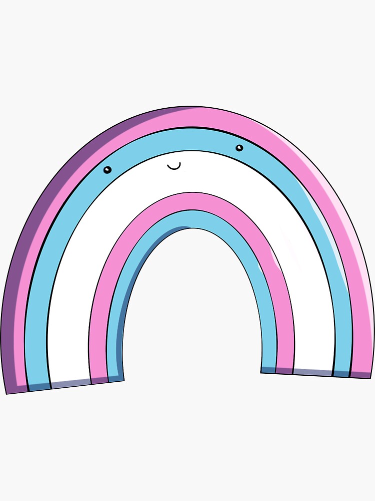 "Happy Transgender Pride Rainbow " Sticker for Sale by RainbowDangers ...
