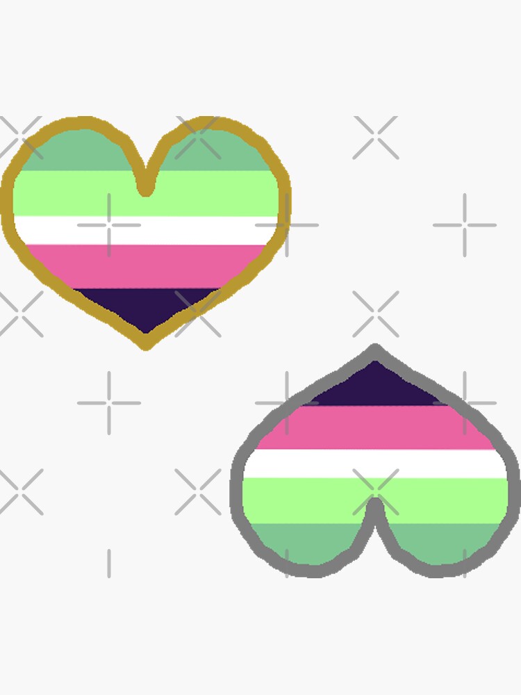 "Alexigender 2 Pride Heart" Sticker for Sale by Roxzania | Redbubble