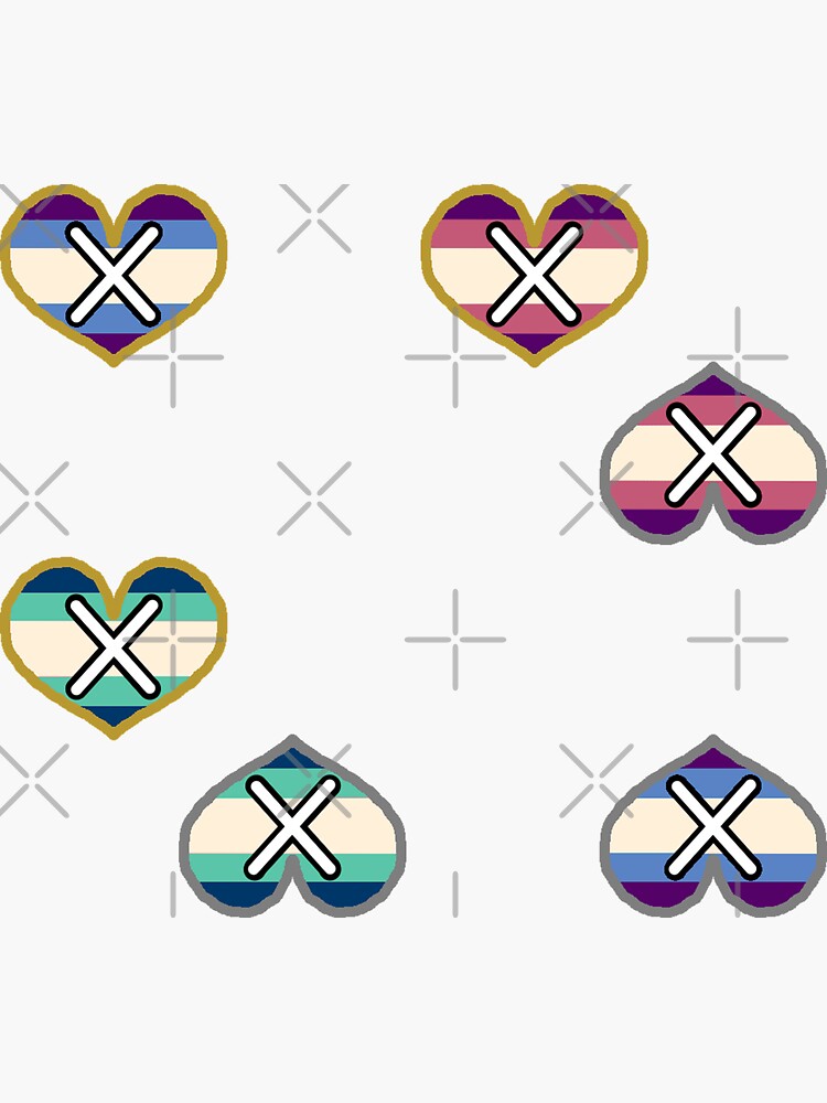 "Apothi 2 Pride Hearts" Sticker by Roxzania | Redbubble