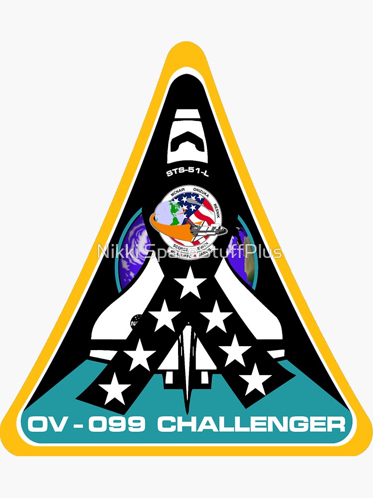 "Challenger Commemorative Patch" Sticker for Sale by Spacestuffplus ...