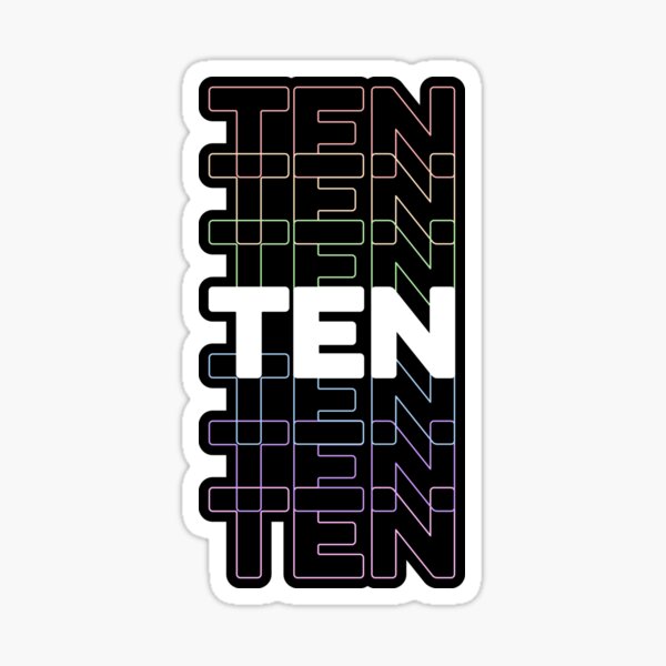"10th Kids Birthday, Adults Favorite Number Ten, Rainbow Color" Sticker ...
