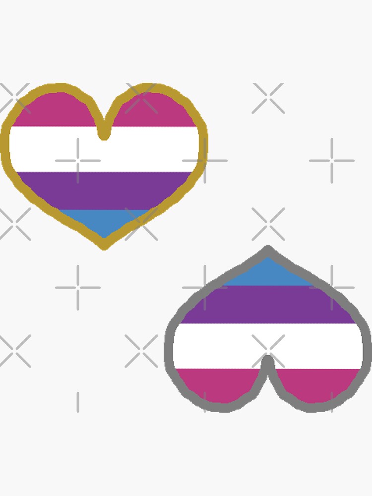 Pegatina «Corazón de orgullo trisexual» de Roxzania | Redbubble