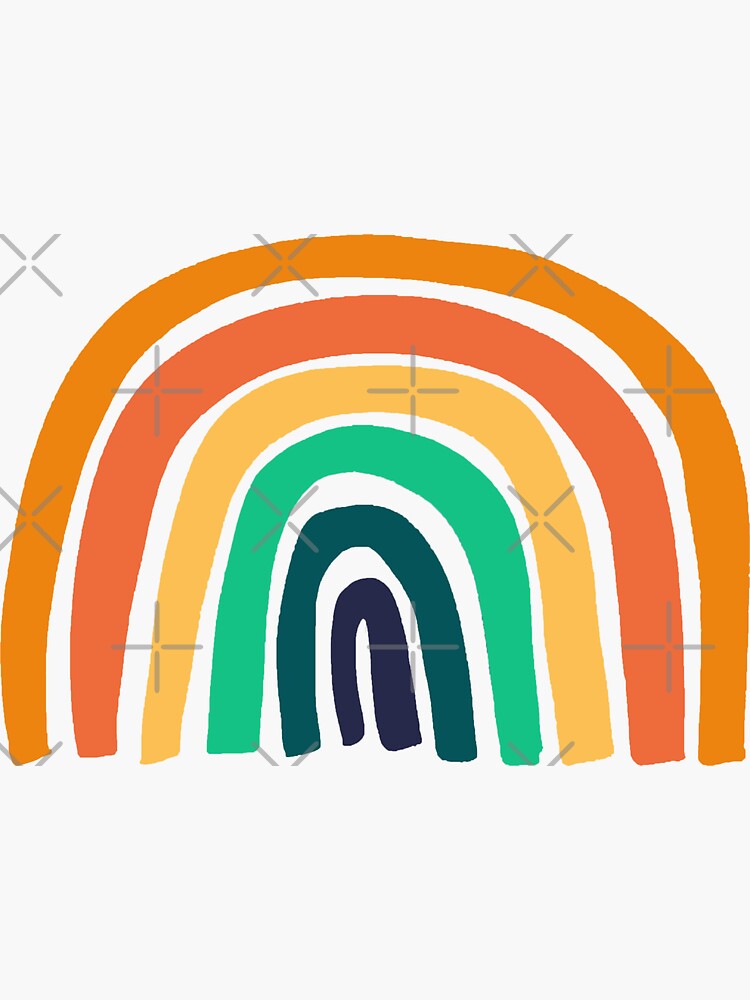 "Vintage hydro Colorful Rainbow" Sticker for Sale by Thevulcano | Redbubble