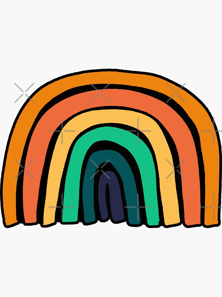 "hydro Aesthetic Rainbow" Sticker by Thevulcano | Redbubble