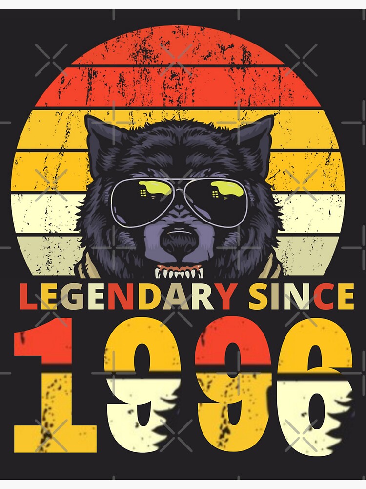 " legendary since 1996" Sticker by ucinelm | Redbubble