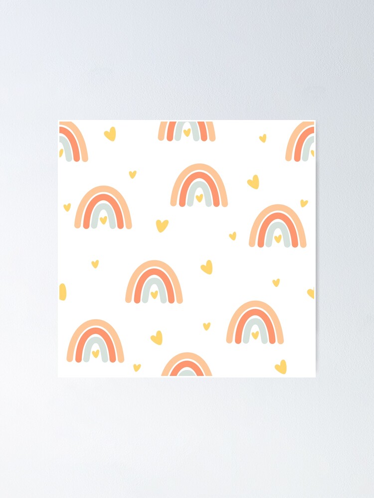"Boho Rainbow Hearts" Poster by Gisele92 | Redbubble