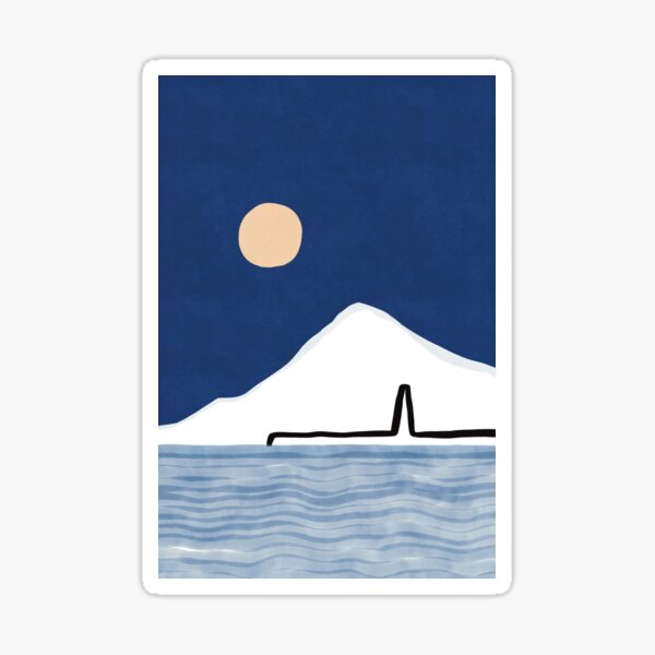 "Navy blue summer night" Sticker by Miss-Belle | Redbubble