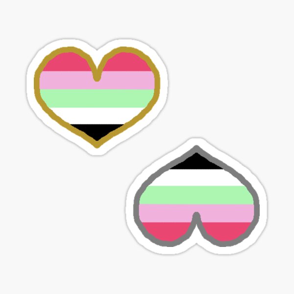 "Recipromantic Pride Heart" Sticker by Roxzania | Redbubble