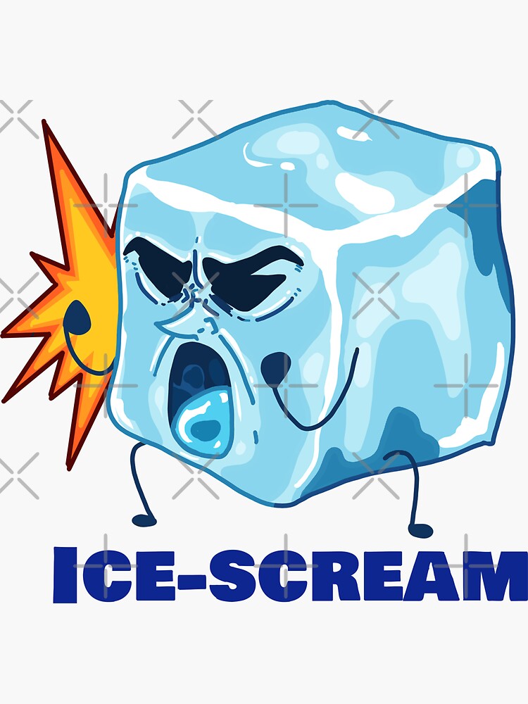 "Ice Scream-Cartoon" Sticker by sazaarts | Redbubble