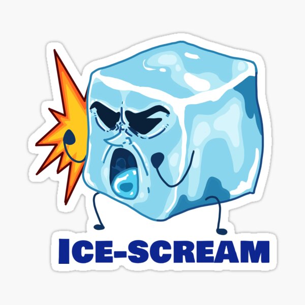 "Ice Scream-Cartoon" Sticker by sazaarts | Redbubble