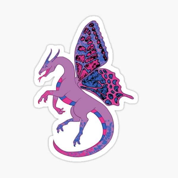Bisexual Pride Fae Dragon Sticker For Sale By Stupidmasky Redbubble