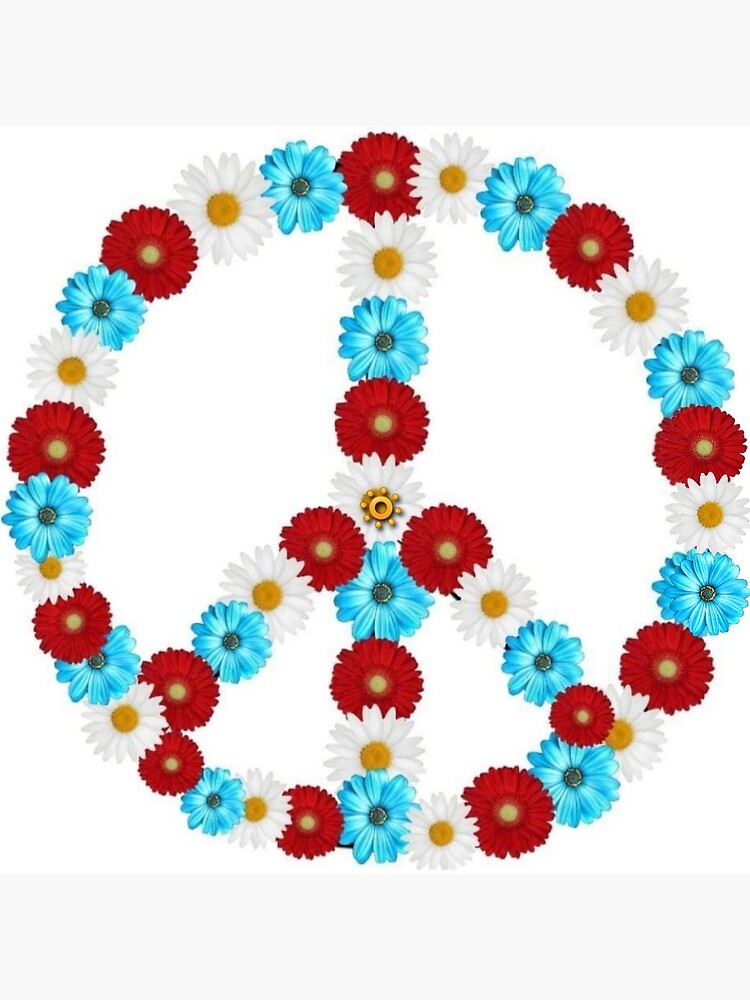 "Peace & Daisies" Sticker for Sale by GoldenMMoments | Redbubble