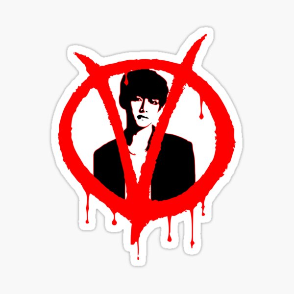 "V for Vendetta" Sticker for Sale by SHOWMETHEKSHIRT | Redbubble